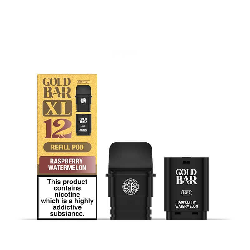 Gold Bar XL Raspberry Watermelon Refill Kit – 20mg | Gold Bar UK
